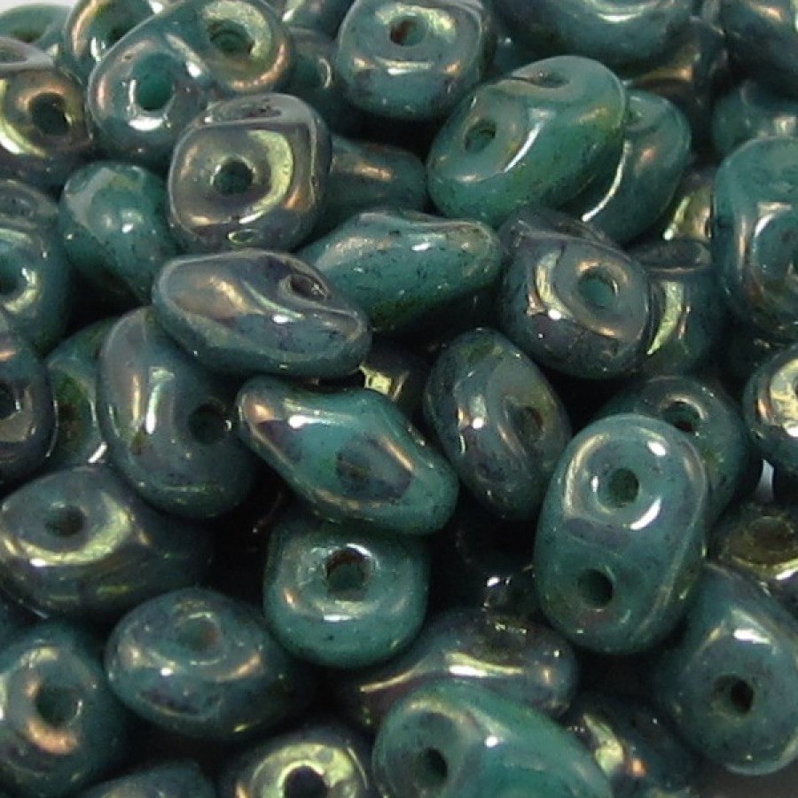 Super Duo Turquoise Bronze Picasso